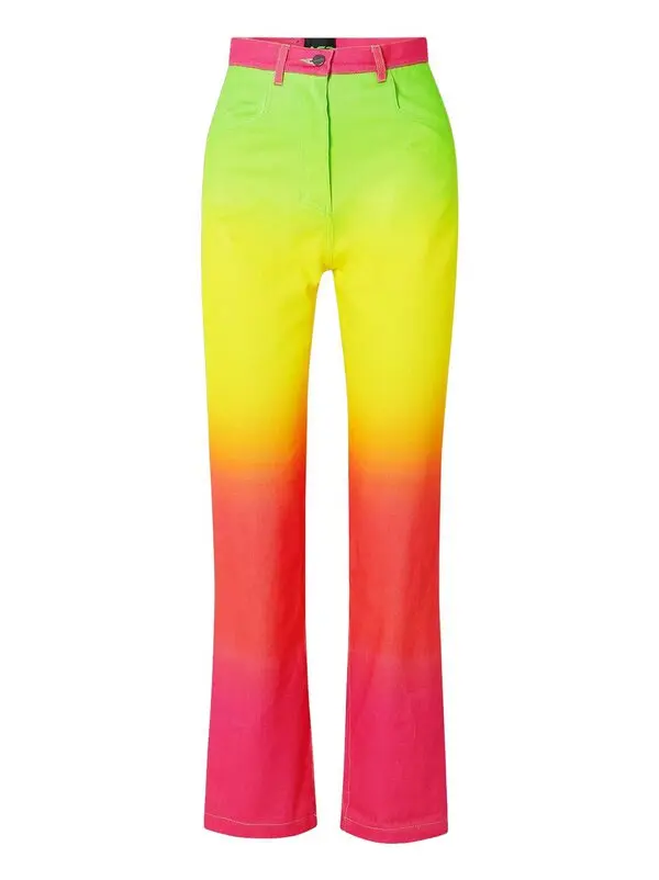 AGR Ombré High-rise Straight-leg Jeans - Bright Yellow
