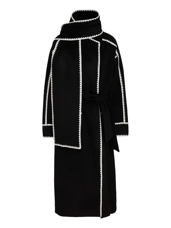 Maje Wool-blend Felt Coat - Black