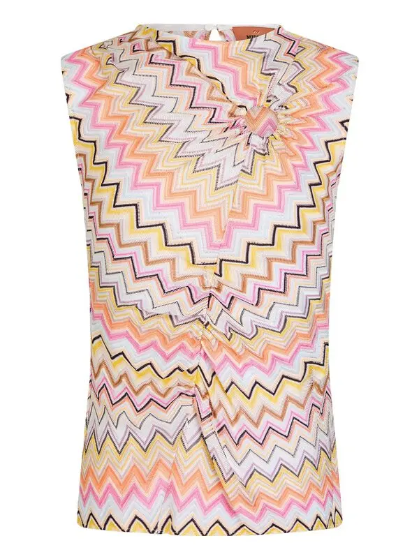Missoni Cutout Crochet-knit Top - Yellow