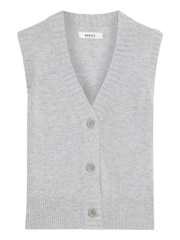 Chinti & Parker Wool And Cashmere-blend Vest - Light Gray