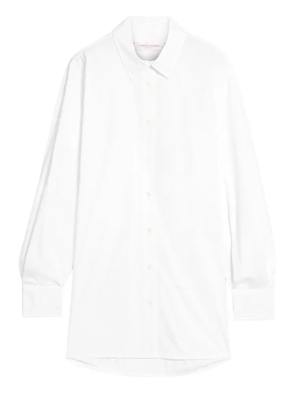 Carolina Herrera Oversized Cotton-poplin Shirt - White