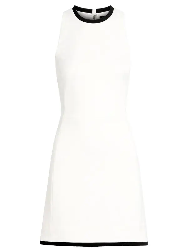 Alice + Olivia Marisol Crepe Mini Dress - Off-white