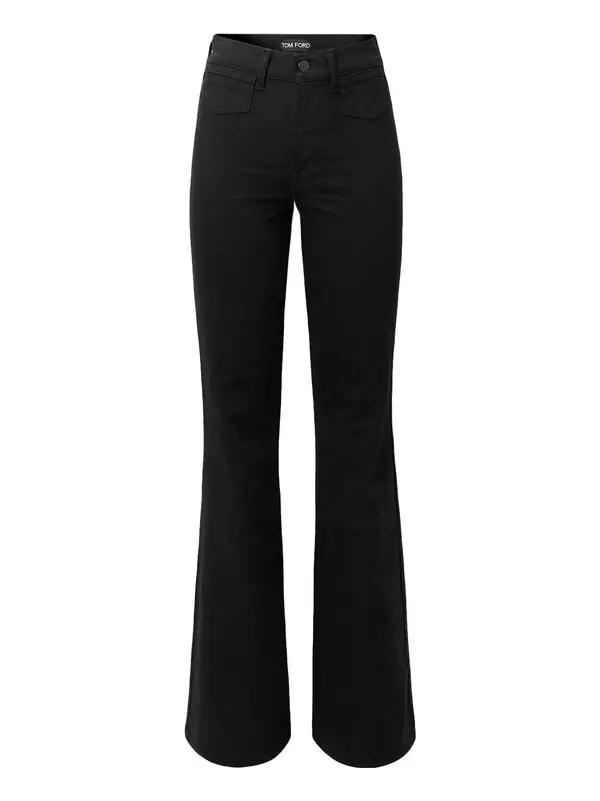 TOM FORD Mid-rise Flared Denim Jeans - Black