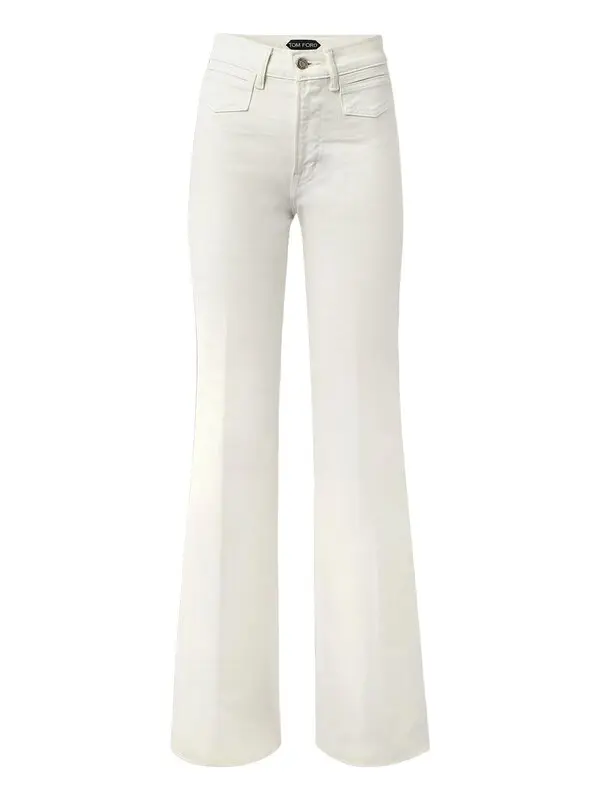TOM FORD Mid-rise Flared Denim Jeans - White