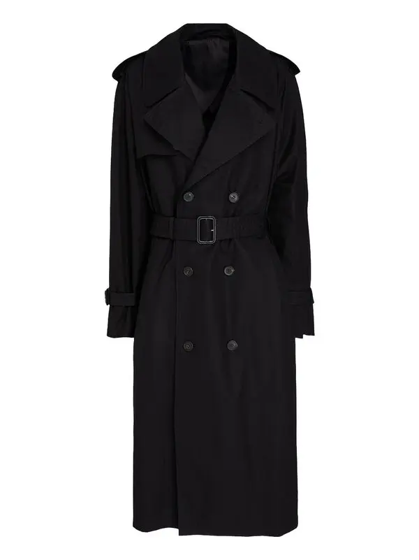 Wardrobe.NYC Belted Cotton-gabardine Trench Coat - Black