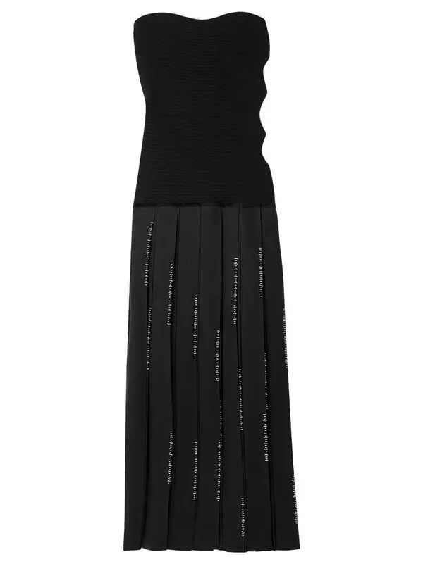 Gabriela Hearst Marcell Strapless Embroidered Maxi Dress - Black