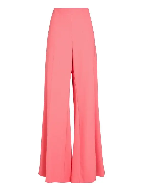 Carolina Herrera Wool-blend Crepe Wide-leg Pants - Coral