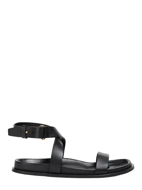 TOTEME Leather Sandals - Black