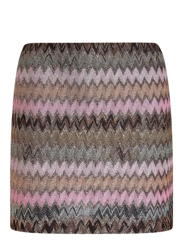 Missoni Metallic Crochet-knit Mini Skirt - Bubblegum