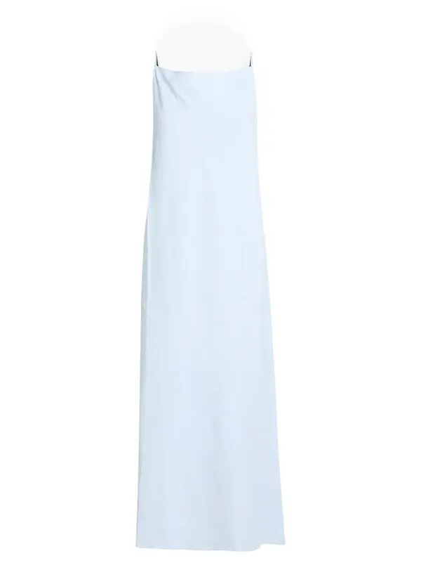 Another Tomorrow Hemp-blend Midi Slip Dress - Sky Blue