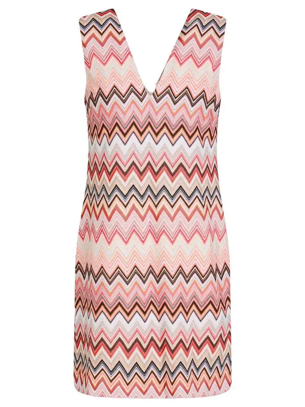 Missoni Crochet-knit Cotton-blend Mini Dress - Coral