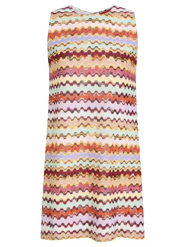 Missoni Crochet-knit Cotton-blend Mini Dress - Multicolor