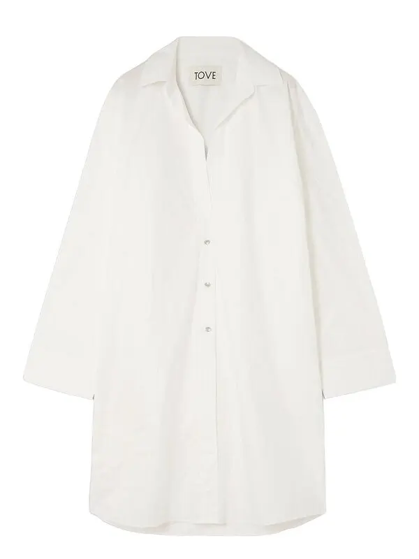Tove Georgina Oversized Cotton Shirt - White
