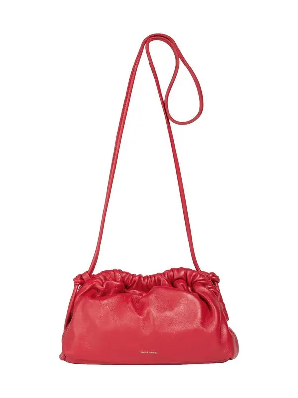 MANSUR GAVRIEL Mini Cloud Leather Clutch - Red