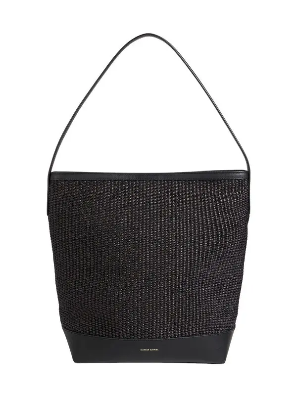 MANSUR GAVRIEL Everyday Cabas Raffia Tote - Black