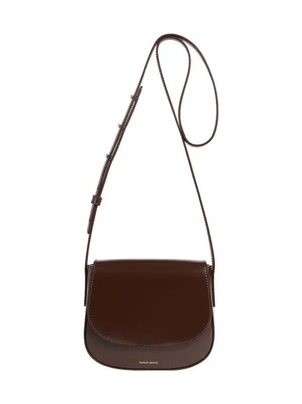 MANSUR GAVRIEL Leather Crossbody Bag - Chocolate