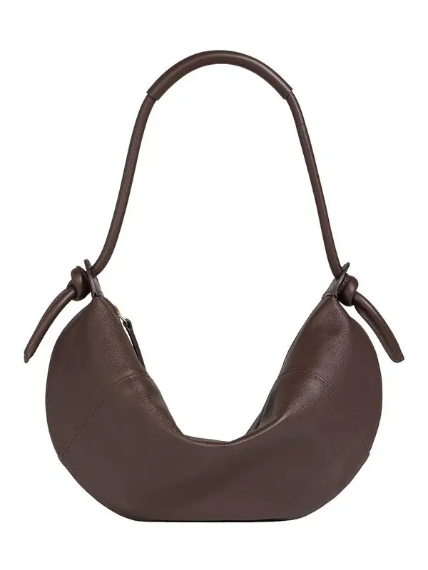 MANSUR GAVRIEL Fortuna Leather Shoulder Bag - Chocolate
