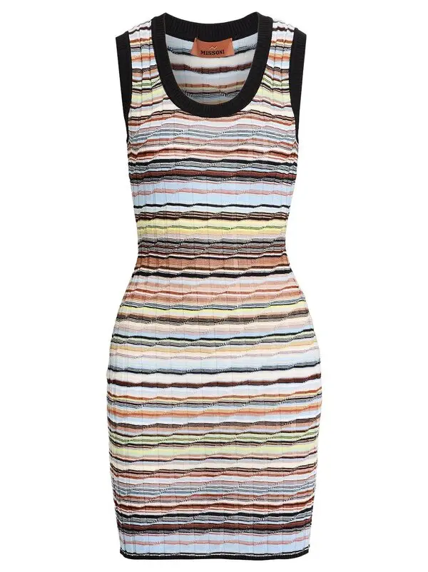 Missoni Spacedyed Ribbed Mini Dress - Black