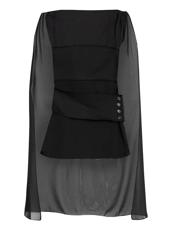 Proenza Schouler Cape-effect Layered Top - Black