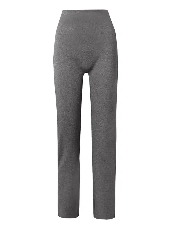 LESET Rio Straight-leg Ponte Pants - Gray