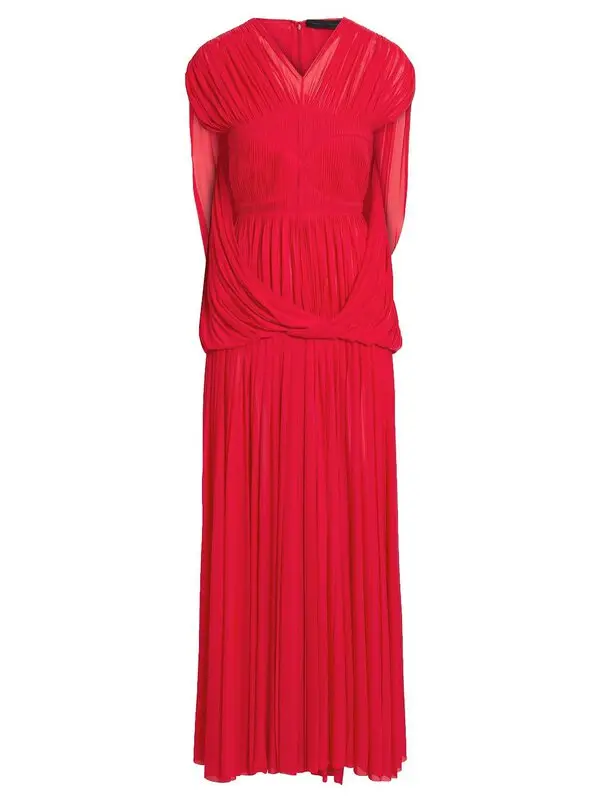Proenza Schouler Cape-effect Pleated Jersey Maxi Dress - Red