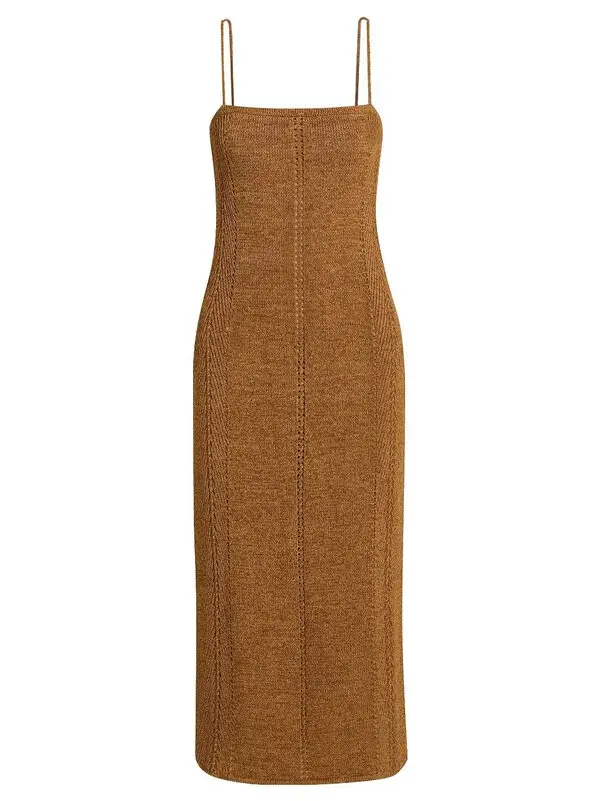 Proenza Schouler Bouclé-knit Midi Dress - Light Brown