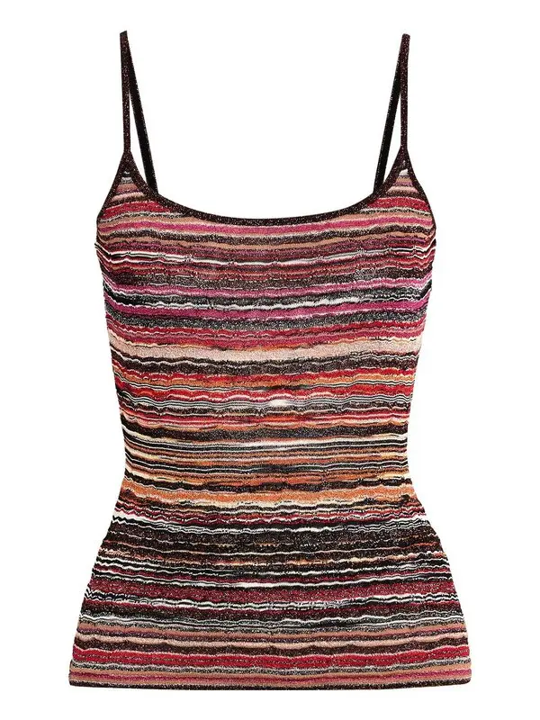 Missoni Metallic Spacedyed Crochet-knit Camisole - Magenta