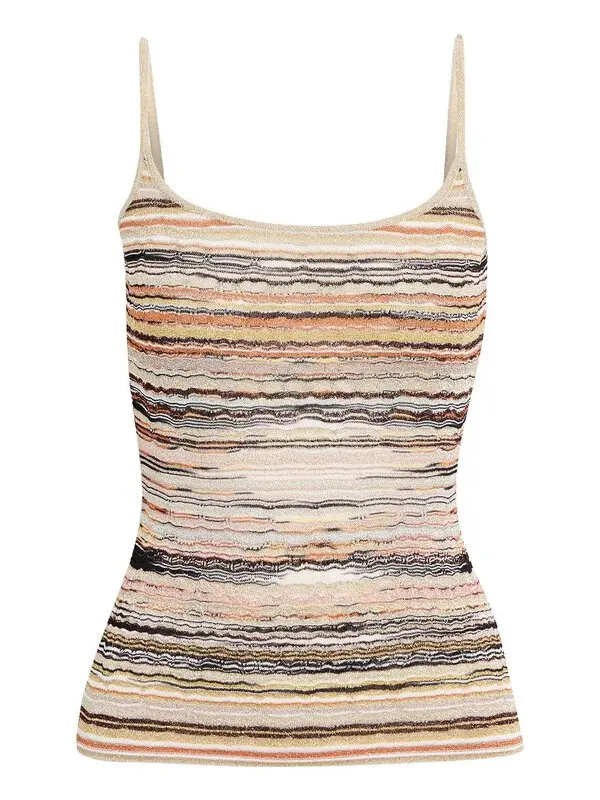Missoni Metallic Spacedyed Crochet-knit Camisole - Orange