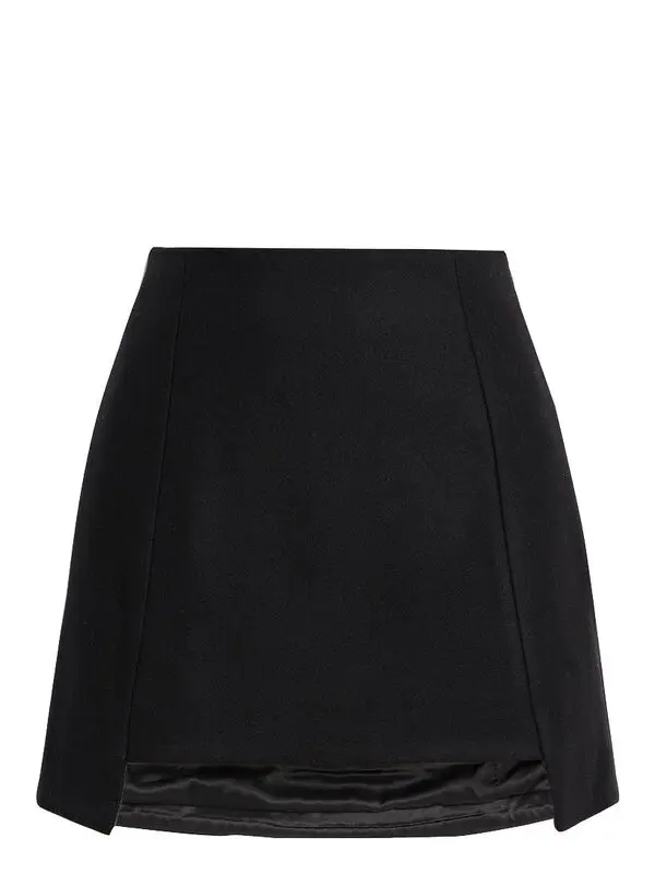 Cult Gaia Angelia Wool-blend Felt Mini Skirt - Black