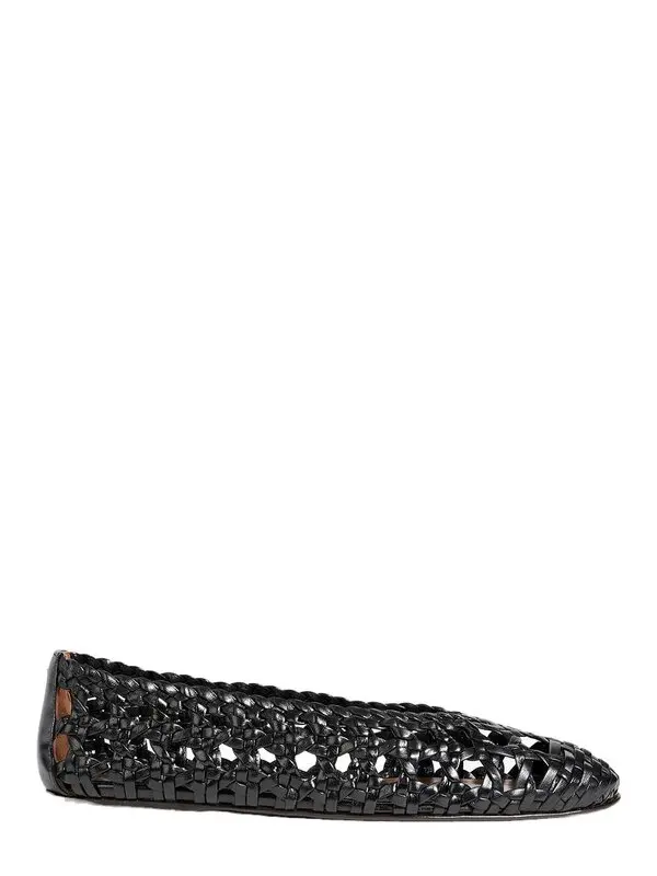GIUSEPPE ZANOTTI Amanda 05 Woven Leather Ballet Flats - Black