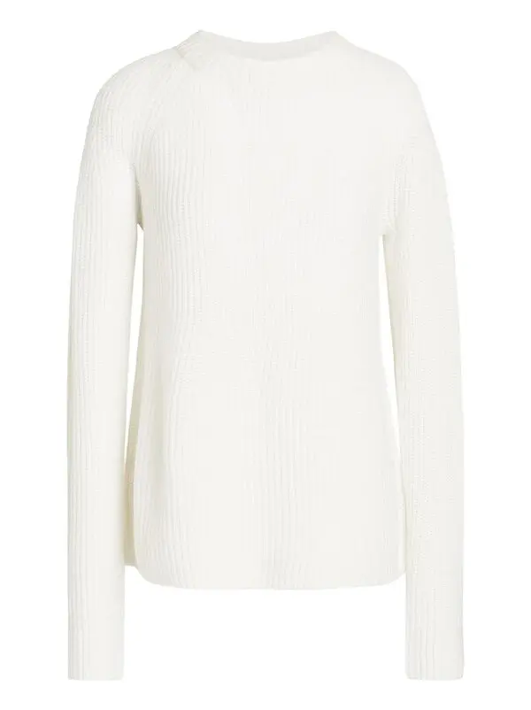 Vince Ribbed Cashmere Sweater - Off-white