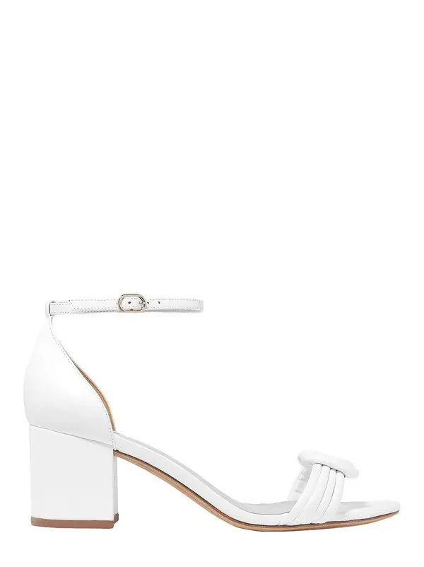 ALEXANDRE BIRMAN Vicky Knotted Leather Sandals - White