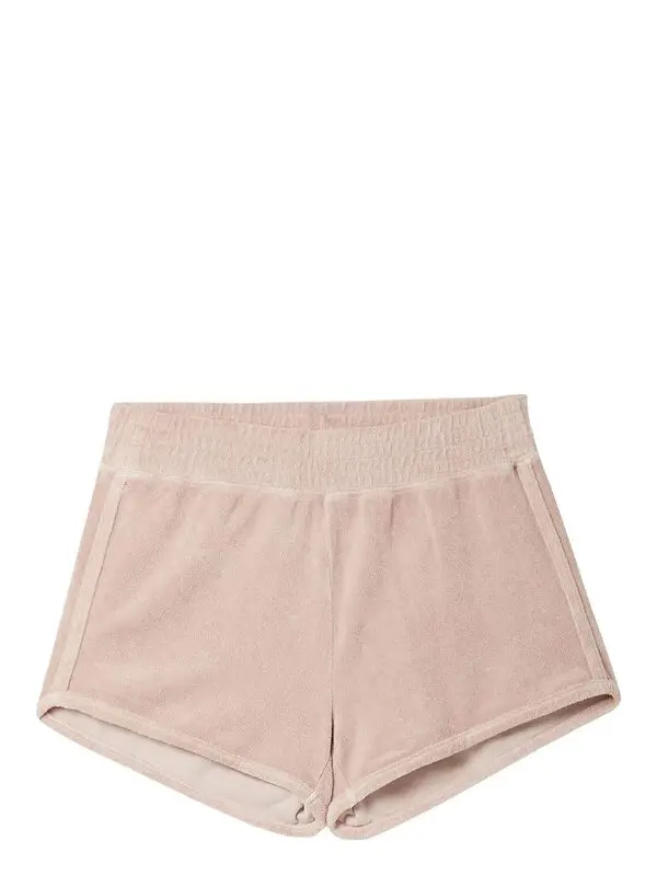 The Great. Cotton-terry Shorts - Antique Rose