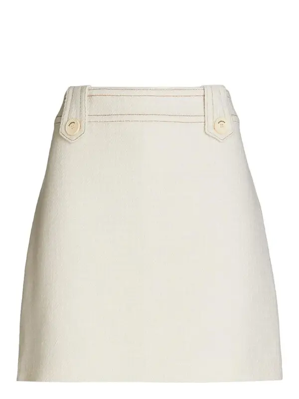 Sandro Cotton-blend Tweed Mini Skirt - Ecru