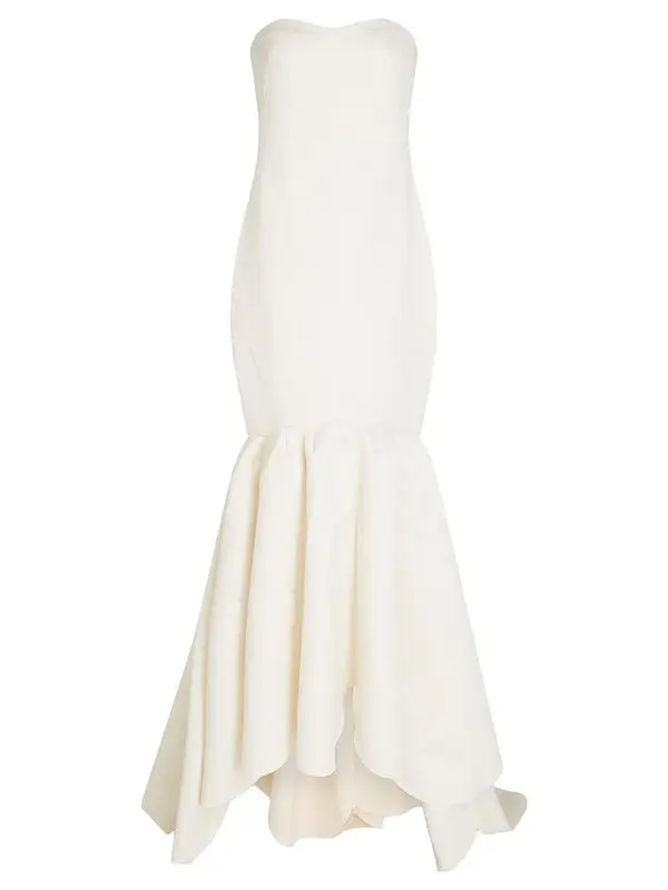 Remain Birger Christensen Strapless Satin-twill Gown - Ivory