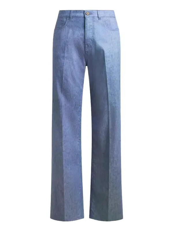 Etro Pressed-crease Straight-leg Jeans - Blue