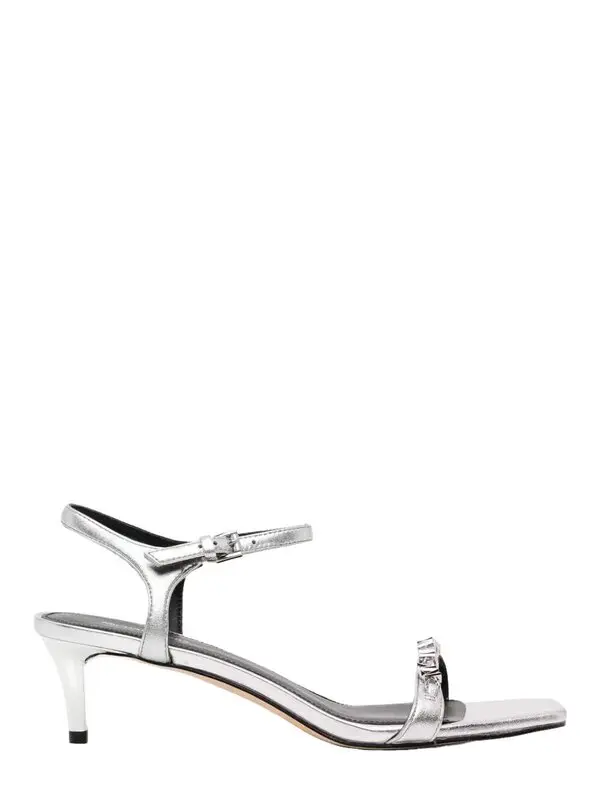 Michael Kors Ankle Cuff Sandals - Silver