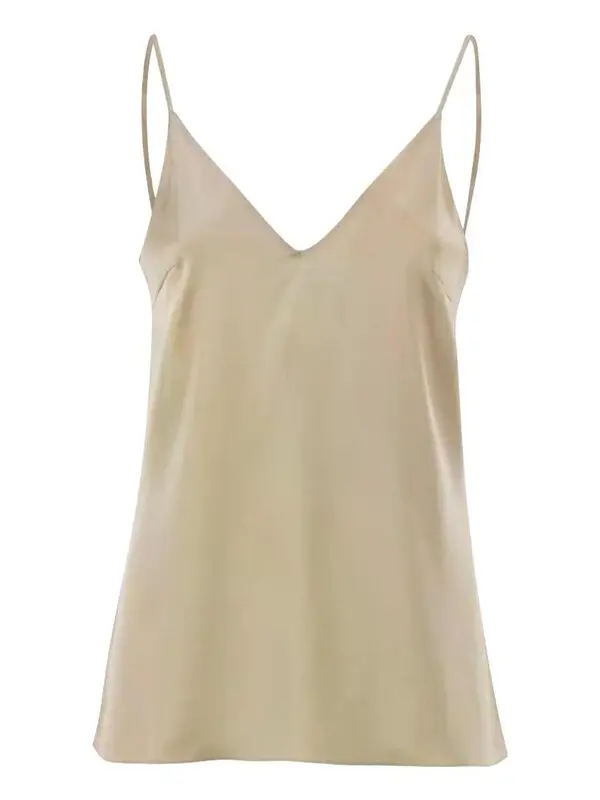 Brunello Cucinelli Stretch V-neck Top - Neutrals
