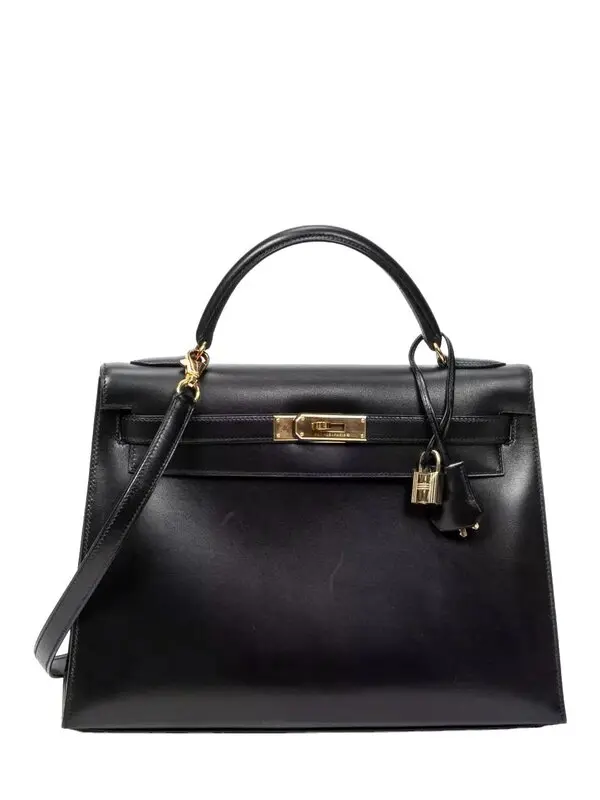 Hermès 1971 Kelly Sellier 32 Leather Tote Bag - Black