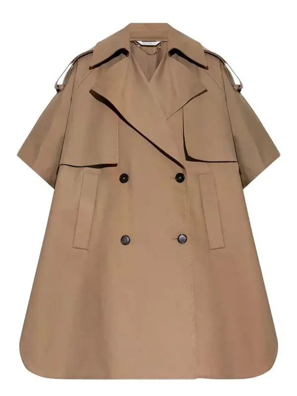 Max Mara Double-breasted Cape Coat - Neutrals
