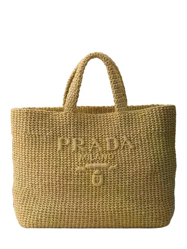 Prada Crochet Tote Bag - Neutrals