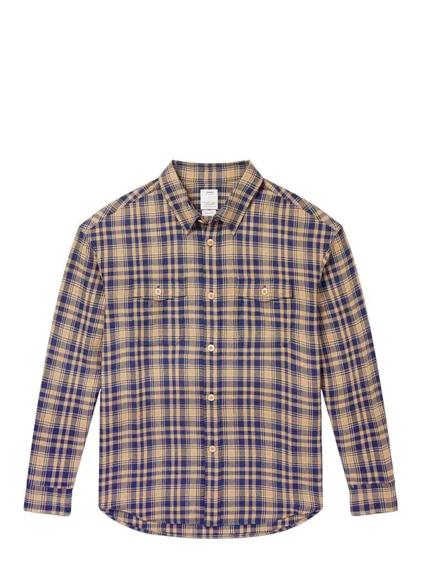 Visvim Lumber Checked Wool And Linen-blend Twill Shirt - Brown