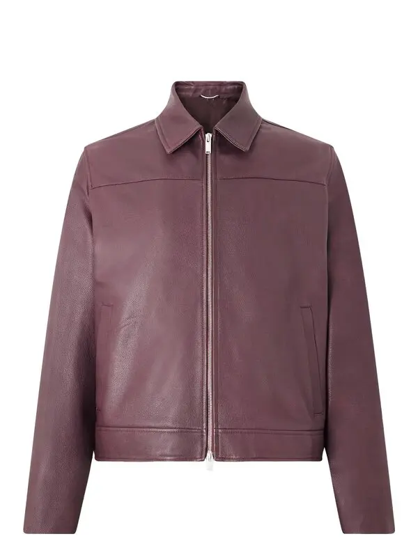 LARDINI Full-grain Leather Jacket - Brown