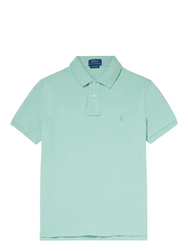 Polo Ralph Lauren Logo-embroidered Cotton-piqué Polo Shirt - Green