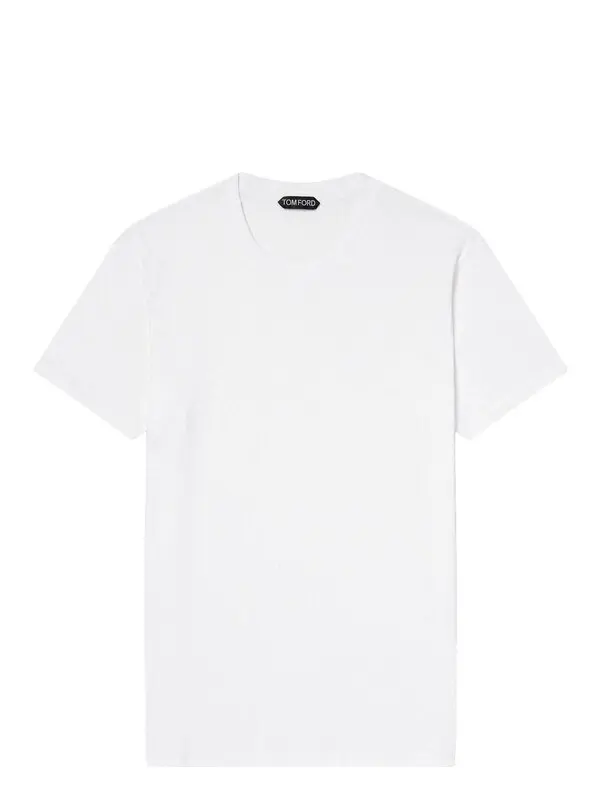 TOM FORD Pointelle-knit Cotton T-shirt - White