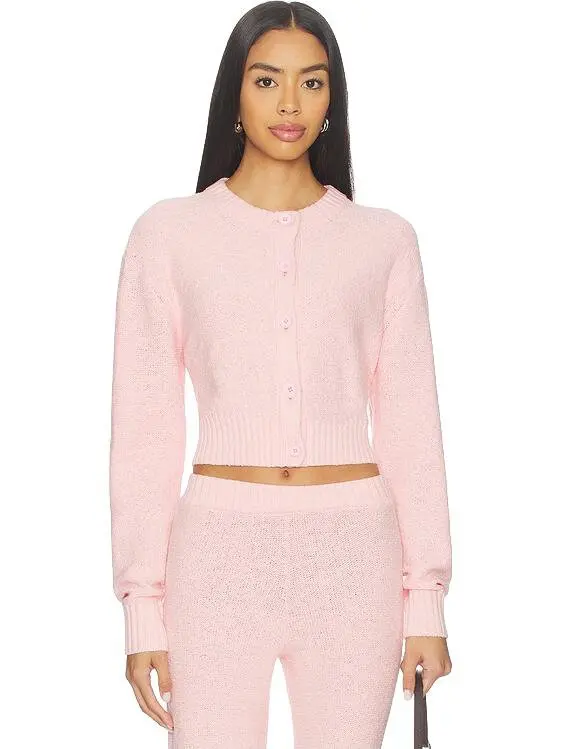 LOVERS AND FRIENDS Lora Textured Cardigan - Baby Pink