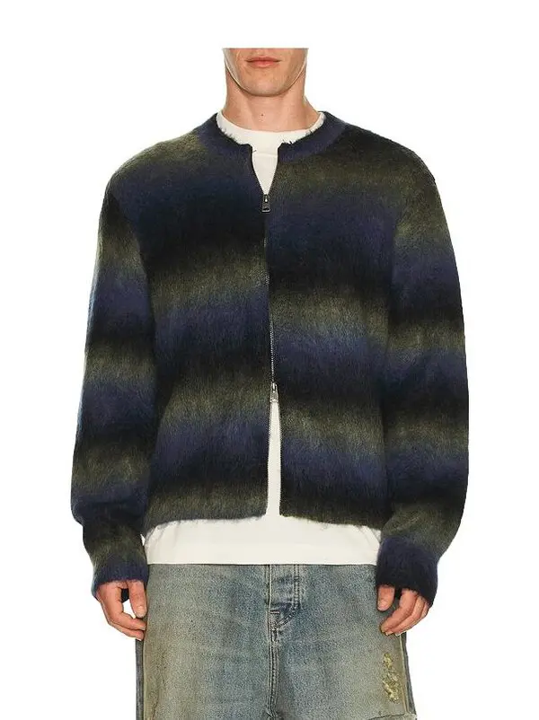 ALLSAINTS Halley Cardigan - Blue  Grey  & Black