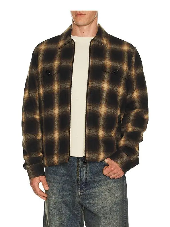 ALLSAINTS Mathers Flannel Jacket - Trail Brown