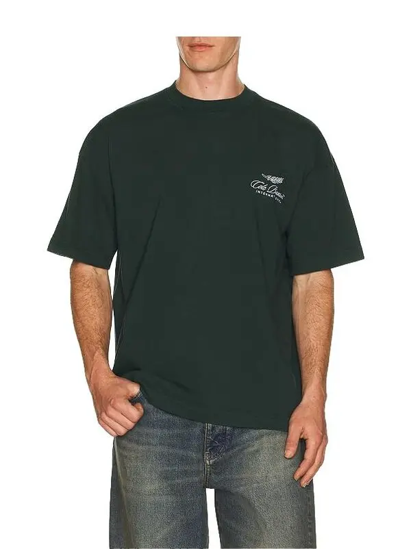 COLE BUXTON International T-shirt In Dark Green - Forest Green