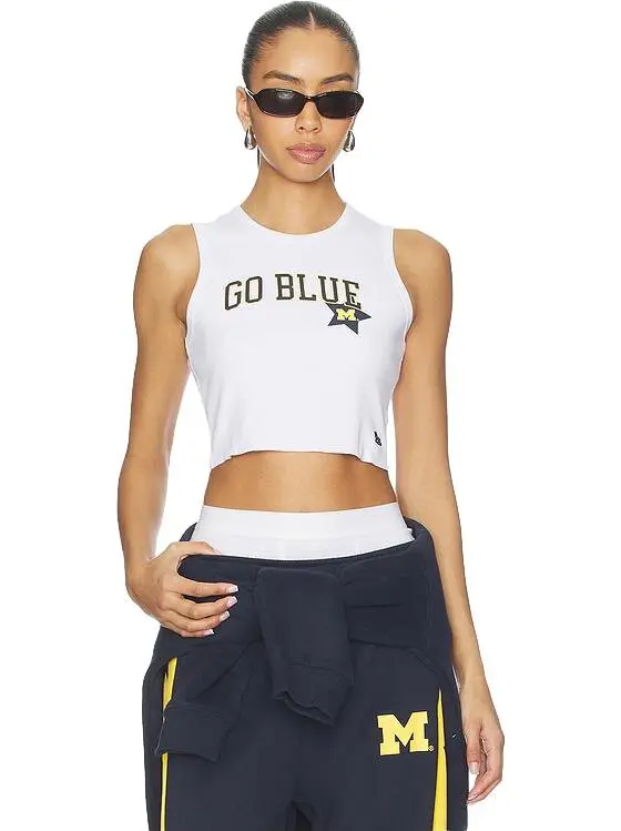 HYPE AND VICE University Of Michigan Tank Top - White